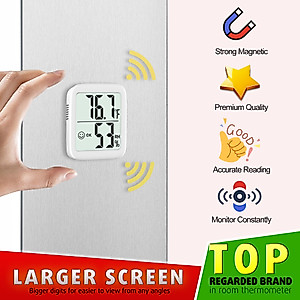 Antonki Room Thermometer Indoor Hygrometer, Humidity Gauge, Humidity Meter, Digital Temperature and Humidity Monitors for Home, Baby Room, Terrarium, Incubator, Greenhouse - 2 Pack