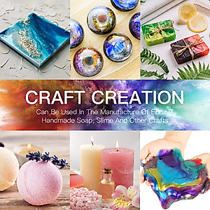 Mica Powder, Epoxy Resin Pigment Powder, Natural Cosmetic Grade Mica Powder for Epoxy/Bath Bombs/Candle/Soap Making/Lip Gloss, Resin Colorant Dye, Soap Coloring, Epoxy Resin Color Pigment (5g/Bag)