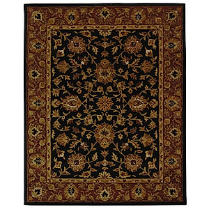 SAFAVIEH Heritage Collection 5' x 8' Black / Red HG112A Handmade Traditional Oriental Premium Wool Area Rug