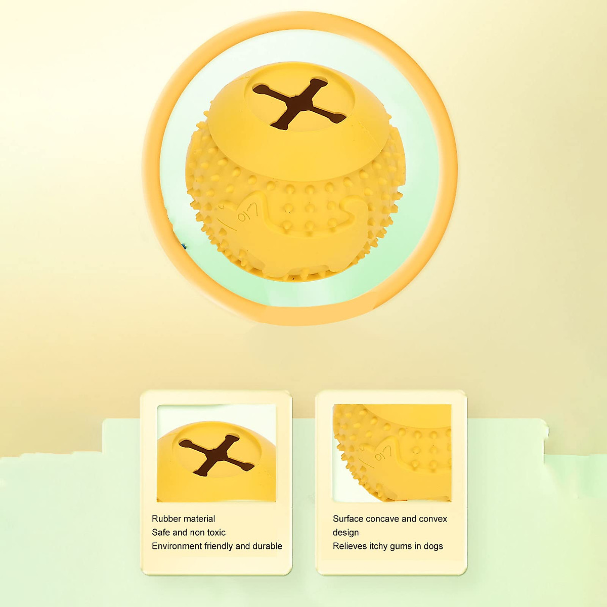 Zerodis Dog Chew Toy,Durable Dog Interactive Toy Dog Rugby Dog Leakage Food Ball Pet Interactive Ball Toy Pet Puzzle Toys for Aggressive Chewers