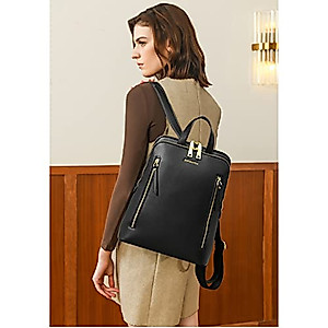 BOSTANTEN Leather Backpack for Woman Work Travel Backpack Stylish Ladies Shoulder Bags