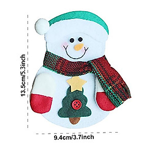 LERTREE 6PCS Christmas Fork Spoon Pocket Tableware Decoration Knife Fork Holder Table Dinner Decor