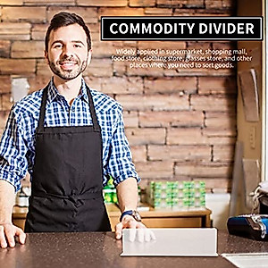 Baluue 6Pcs Plastic Shelf Dividers- Shaped Clear Shelf Separators Clothes Organizer Commodity Shelf Clapboard Bookend for Closets Wardrobes Kitchen Office 25X6CM