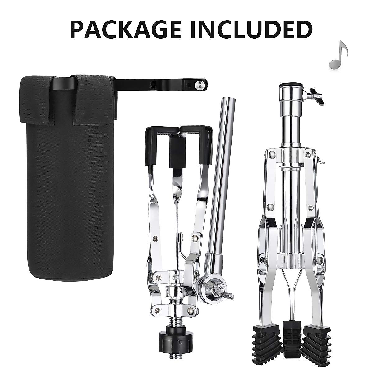 LOLUNUT Snare Drum Stand with Drum Sticks Holder,Adjustable Practice Drum Stand for 10-14 Inch Drum Pad,Snare Drum Beginners