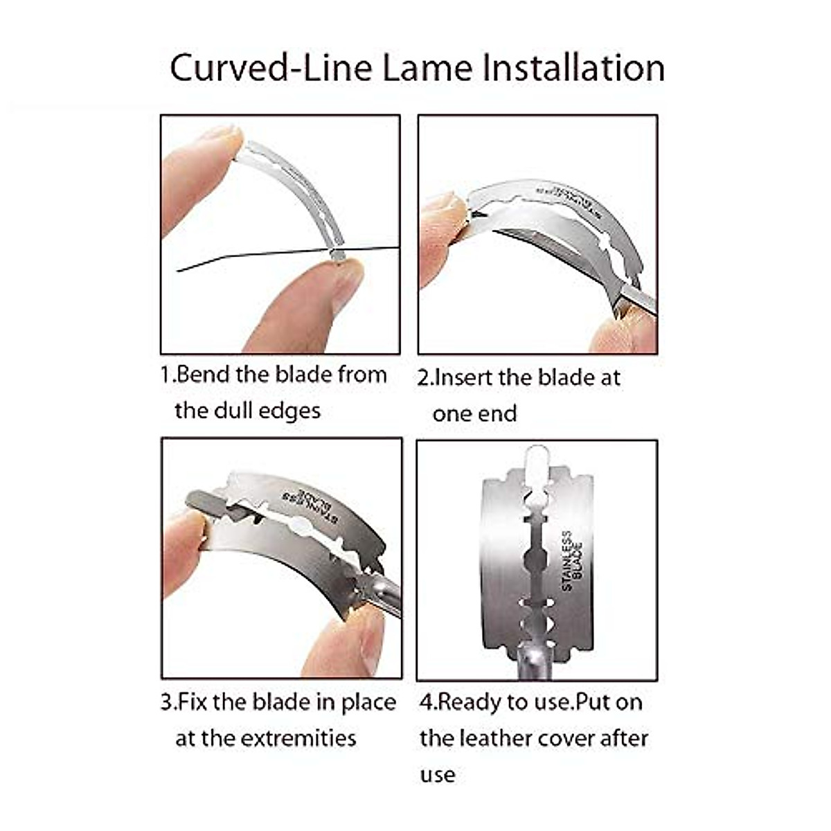 Bread Lame Dough Scoring Tool - Slashing Knife with 10 Razor Sharp Blades Sets and Leather Cover