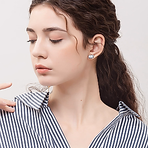 Yearace 925 Sterling Silver Cute Animal Hamster Pet Gerbil Guinea Pig Stud Earrings for Women Daughter Birthday