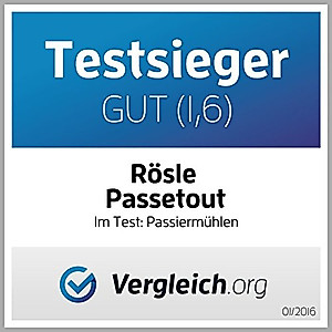 Rösle Stainless Steel Food Mill with Handle and 2 Grinding Disc Sieves