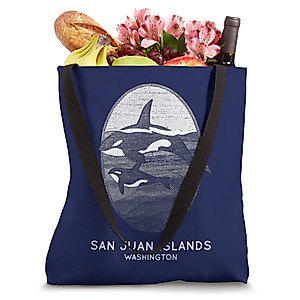 San Juan Islands Washington Orca Whale Souvenir Design Tote Bag