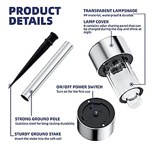 Cvosua Solar Outdoor Lights 12 Pack, Waterproof Outdoor Lights, Solar Garden Lights, Solar Powered Landscape Lighting for Pathway, Patio, Yard, Lawn, Walkway, Deck and Driveway