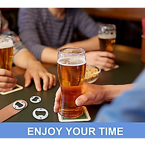 Rierdge 40 Sets Bottle Opener Inserts, Small DIY Beer Metal Parts Hardware Kit Supply with Screws Screwdriver - Silver