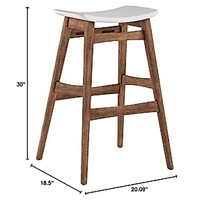 Christopher Knight Home Emmaline Fabric / Walnut Finish Bar Stools, 2-Pcs Set, Light Beige