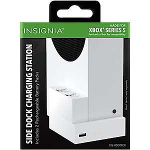 INSIGNIA Insignia - Side Dock Dual Battery Charger for Xbox Series S - White