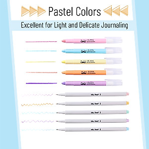 Mr. Pen- Bible Gel Highlighters and Fineliner Pens No Bleed, Pastel Colors, 10 Pack, Bible Journaling Kit, Bible Highlighters and Pens No Bleed, Bible Pens, Gel Highlighters, No Bleed Highlighters