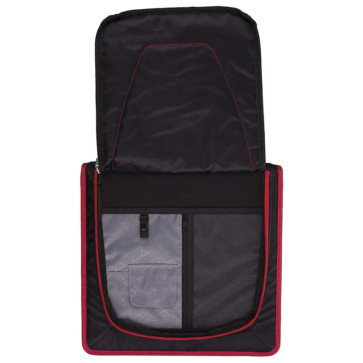 Five Star Zipper Binder 2" 530 Sheet Capacity, 3-1/2" X 12" X 12-3/4, Red/Black (2017007)