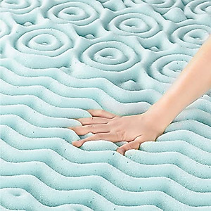 Mellow 4 Inch 5-Zone Memory Foam Mattress Topper, Cooling Gel Infusion, Queen