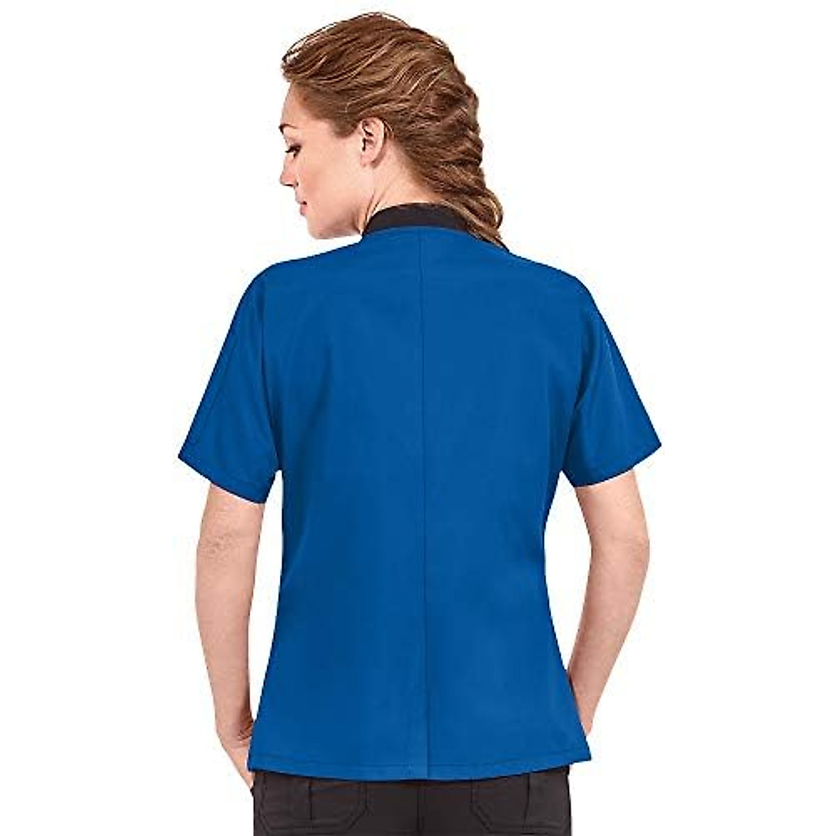 ChefUniforms.com Women's Lightweight Short Sleeve Chef Coat - Chef Coat Women, Blue Chef Coat, Women's Chef Jackets, Womens Chef Coat, Royal Chef Coat, Chef Uniform for Women