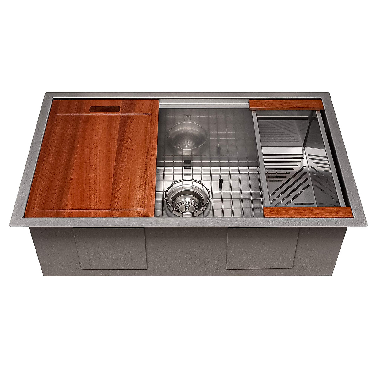 ZLINE 30" Garmisch Undermount Single Bowl Scratch Resistant Stainless Steel Kitchen Sink with Bottom Grid and Accessories (SLS-30S)