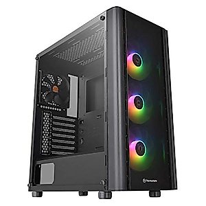 Thermaltake V250 Motherboard Sync ARGB ATX Mid-Tower Chassis with 3 120mm 5V Addressable RGB Fan + 1 Black 120mm Rear Fan Pre-Installed CA-1Q5-00M1WN-00