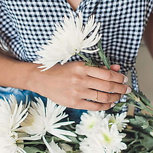 Honeycat Rose Quartz Crystal Point Ring in 18k Gold Plate | Minimalist, Delicate Jewelry (Gold 5)