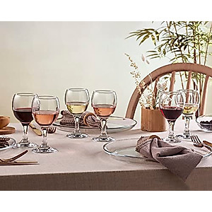 Pasabahce Premium Stemmed Mini Clear Wine and Champagne Glasses, Set of 6,Uniqe Desing Goblet 5.75 Oz, Perfect for Parties, Gifts, Housewarming, Weddings, Aniversary