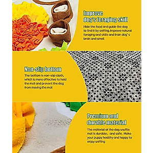 Snuffle Mat for Large Dogs,40"x 28"Dogs Nosework Feeding Mat, Enrichment Interactive Dog Puzzle, Slow Food Mat for Dogs Cats Toys for Training and Brain Stimulating,Encourages Natural Foraging Skills