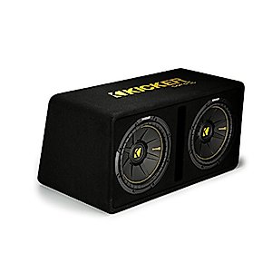 Kicker 44DCWC122 Dual CompC 12" Subwoofers in Vented Enclosure 2-Ohm