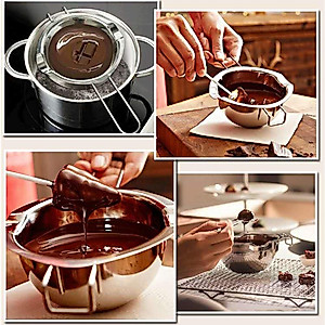 Double Boiler Pot,Candy Melting Pot,Melting Chocolate,Wax,Soap,and Candle Making,Melting Pot,Double Boiler for Chocolate Melting (480ML)