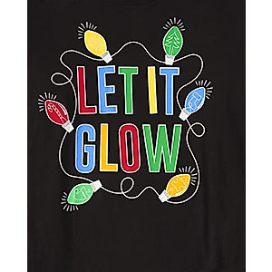 The Children's Place baby girls Family Matching Christmas Holiday Sets, Snug Fit 100% Cotton, Adult, Big Kid, Toddler, Pajama Set, Let It Glow, Large US