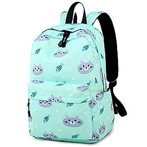 Abshoo Cute Lightweight Cat Backpacks Girls School Bags Kids Bookbags (Cat Blue)