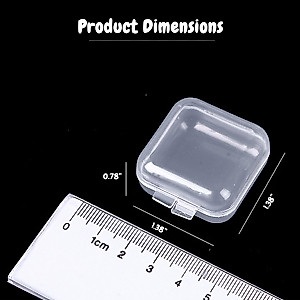 BAMXSXBO 40pcs Mini Plastic Jewelry Box Storage,Mini Earring Box Organizer,Tiny Plastic Container for Earrings Chains