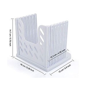 Adjustable Toast Slicer Toast Cutting Guide for Homemade Bread, Plastic Bread Slicer Loaf for Slicing Bread Foldable Kitchen Baking Tools (White)