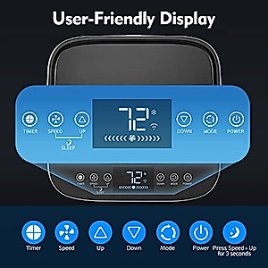 Portable Air Conditioner – Pasapair 8000BTU WIFI Portable AC Unit with App – Air Conditioner for Room with Cooling, Dehumidifier, Fan, Sleep Model 4-in-1 - Space-Saving, Efficient and Energy-Saving