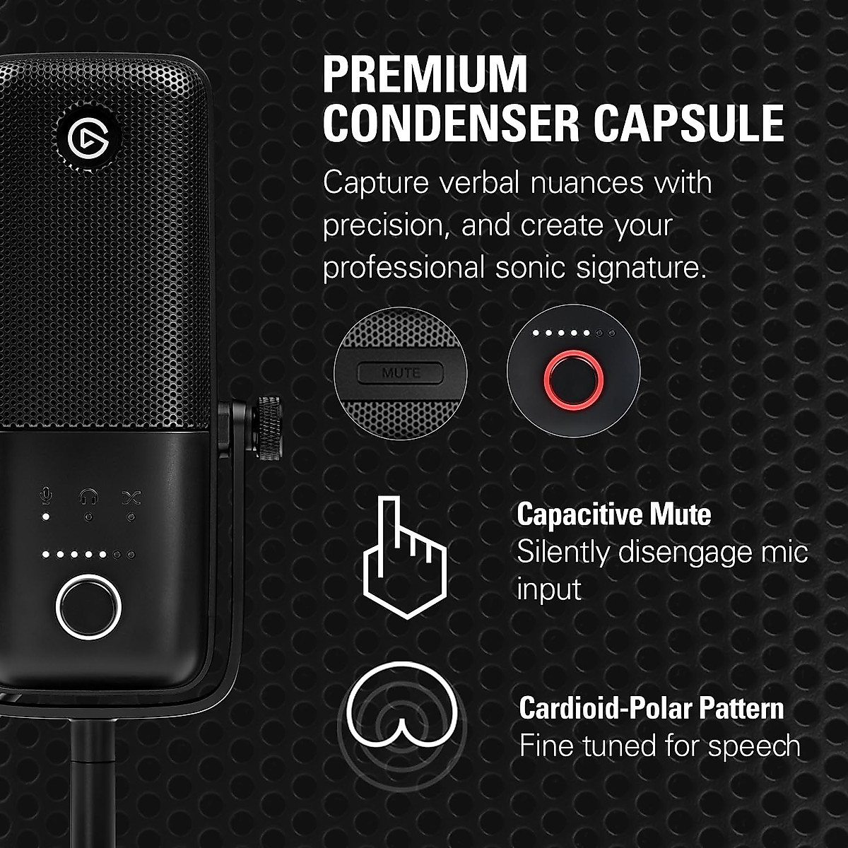 Elgato Pro Audio Set - Premium USB Condenser Microphone with Shock Mount, Pop Filter and Low Profile Mic Arm, for Streaming, Podcast, Gaming and Home Office, Free Mixer Software, for Mac, PC