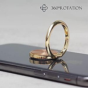 [2 Packs] CD Textures Cell Phone Ring Holder Stand, 360 Degree Rotation Finger Ring Kickstand with Polished Metal Phone Grip for Magnetic Car Mount, Smartphone Accessories