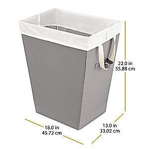 Whitmor Easycare Hamper & Laundry Bag-Greystone