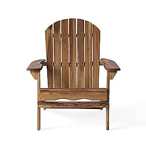 Christopher Knight Home Hanlee Folding Wood Adirondack Chair, Natural Stained Twin