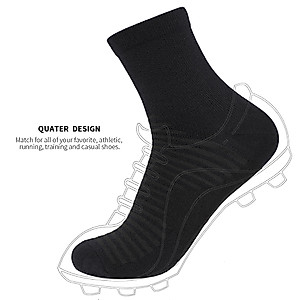 Compression Running Ankle Socks for Men and Women (6 Pairs), Quarter Athletic Socks for Running, Cycling, Golf, Work