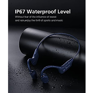 Sanag Open-Ear Wireless Earphones Air Conduction Headphones Bluetooth 5.0 with Mic,Titanium Lightweight,Waterproof,Music Answer Phone Call for Running Hiking Driving Cycling