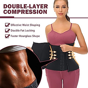 YADIFEN Corset Waist Trainer for Women Lower Belly Fat Sweat Waist Trimmer Workout Body Shaper