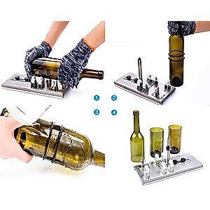 Glass Bottle Cutter, Upgraded Bottle Cutting Tool Kit, DIY Machine for Cutting Wine, Beer, Liquor, Whiskey, Alcohol, Champagne, Bottle Cutter for Round Bottle by Camdios