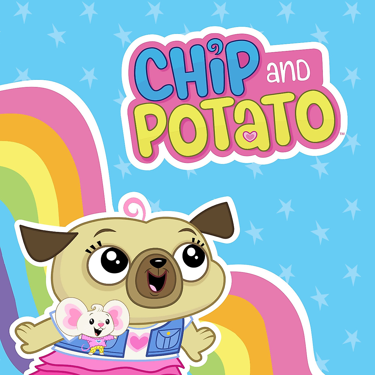 Chip and Potato ZERONIC Jumbo Plush Toy, Official Licensed Stuffed Animal 12 Inch Chip with Her 4 Inch Removable Potato Pal!