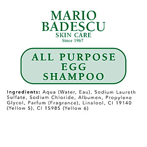 Mario Badescu All Purpose Egg Shampoo for All Hair and Skin Types | Shampoo and Body Wash that Cleanses and Nourishes |Formulated with Egg White Proteins, 8 Fl Oz