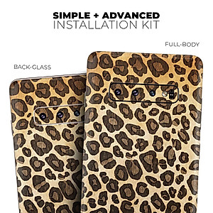 DesignSkinz Vibrant Leopard Print V23 Protective Vinyl Decal Wrap Skin Cover Compatible with The Samsung Galaxy S20 (Screen Trim & Back Glass Skin)