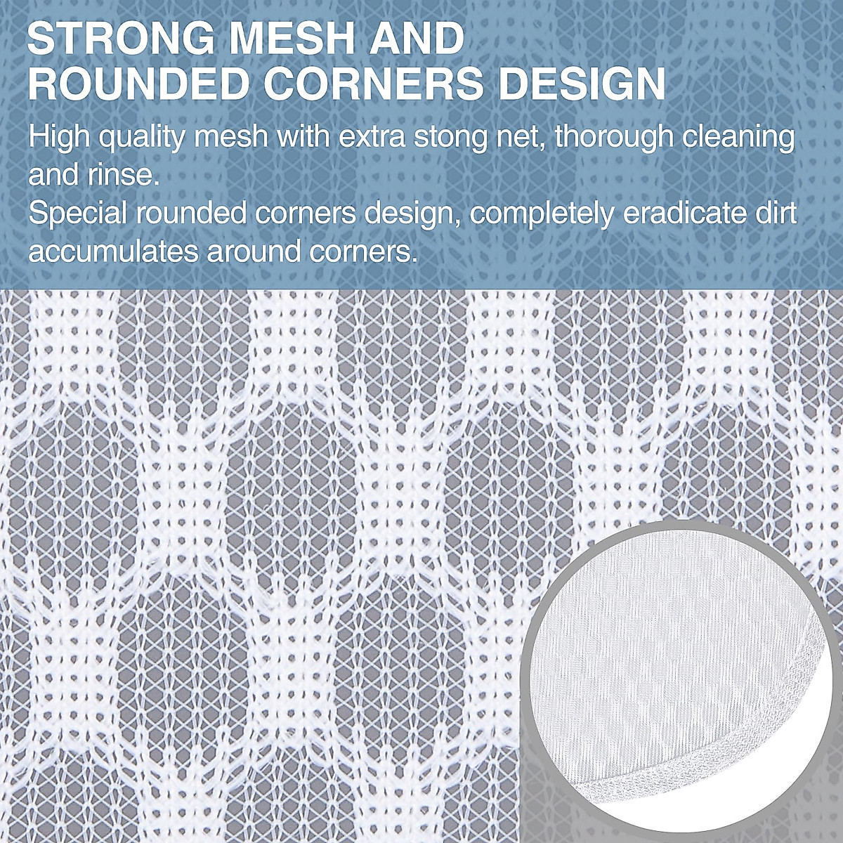 3 pcs Durable Honeycomb Mesh Laundry Bags for Delicates 3 Medium (12" x 15")