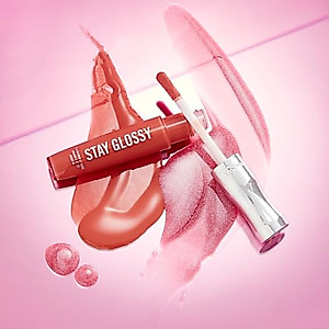 Rimmel Stay Glossy Lip Gloss - Non-Sticky and Lightweight Formula for Lip Color and Shine - 400 Berry Bad, .18oz