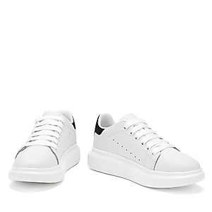 NewEndostar Women's Fashion Sneakers,Vibration Height Increase Shoes Lightweight Comfortable Casual Skateboarding Walking Shoes Black 8