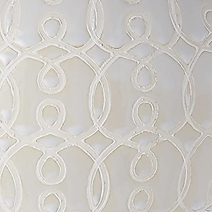 TIC Collection Hand Crafted and Hand Painted Ellery Jar, Multi-Tonal Shades of Cream, Taupe, & Gray