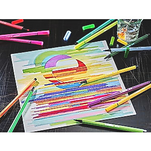 STABILO Premium Fibre-Tip Pen Pen 68 - ARTY - Rollerset of 25 - Assorted Colours