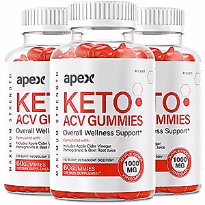 (3 Pack) Apex Keto ACV Gummies Apex Keto Advanced Formula Overall Wellness Support (180 Gummies)