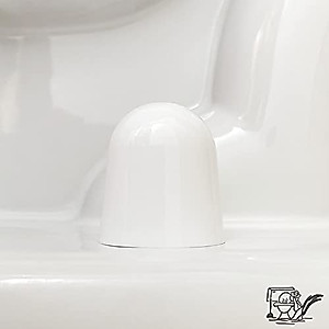 Stinky John's Tall Toilet Bolt Caps - Universal Fit with a Round Top - White Caps (2)